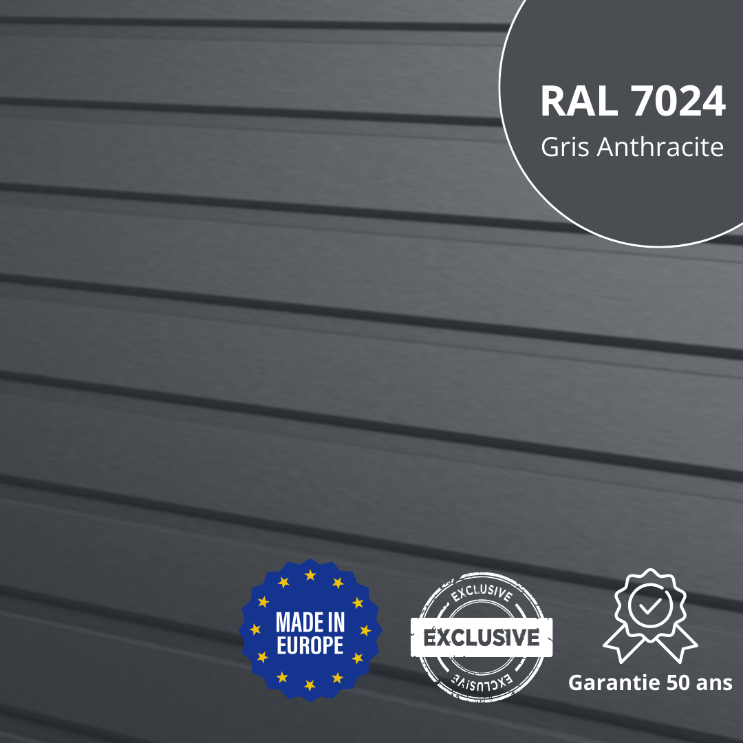 Panneau de Bardage Plano Gris Graphite Mat | VPV Direct