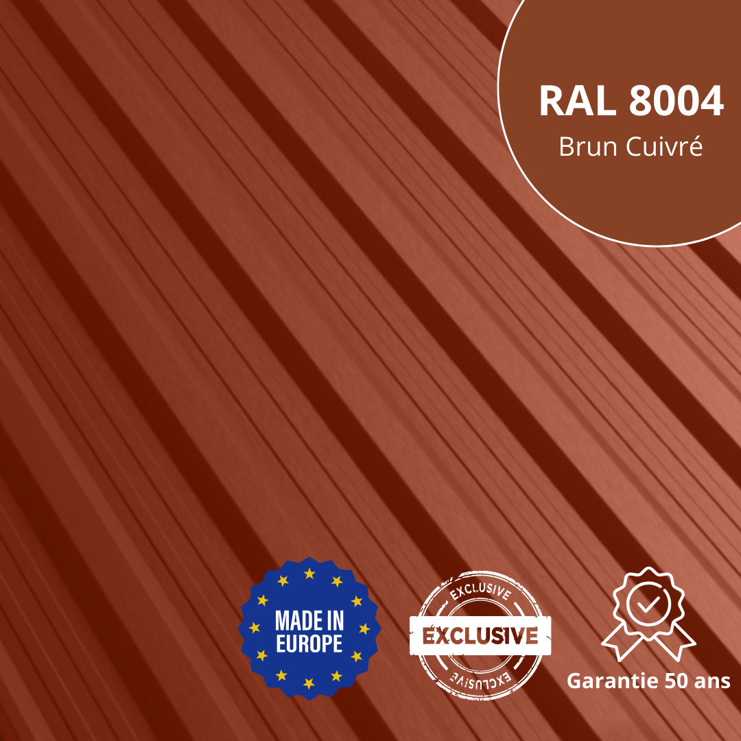 Tôle de bardage Bac Acier Vigo Terre Cuite Mat | VPV Direct