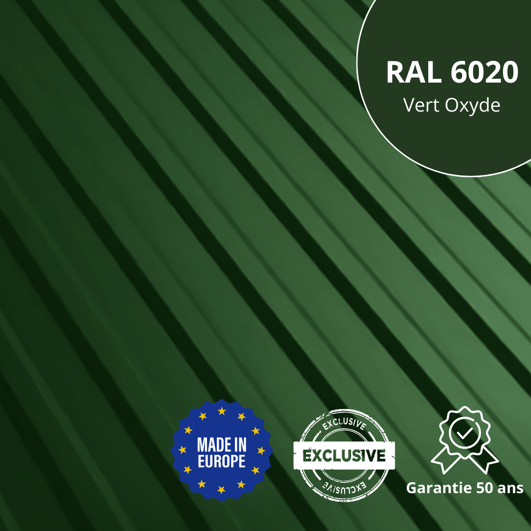 Tôle de toiture Bac Acier Medio Vert Mat | VPV Direct