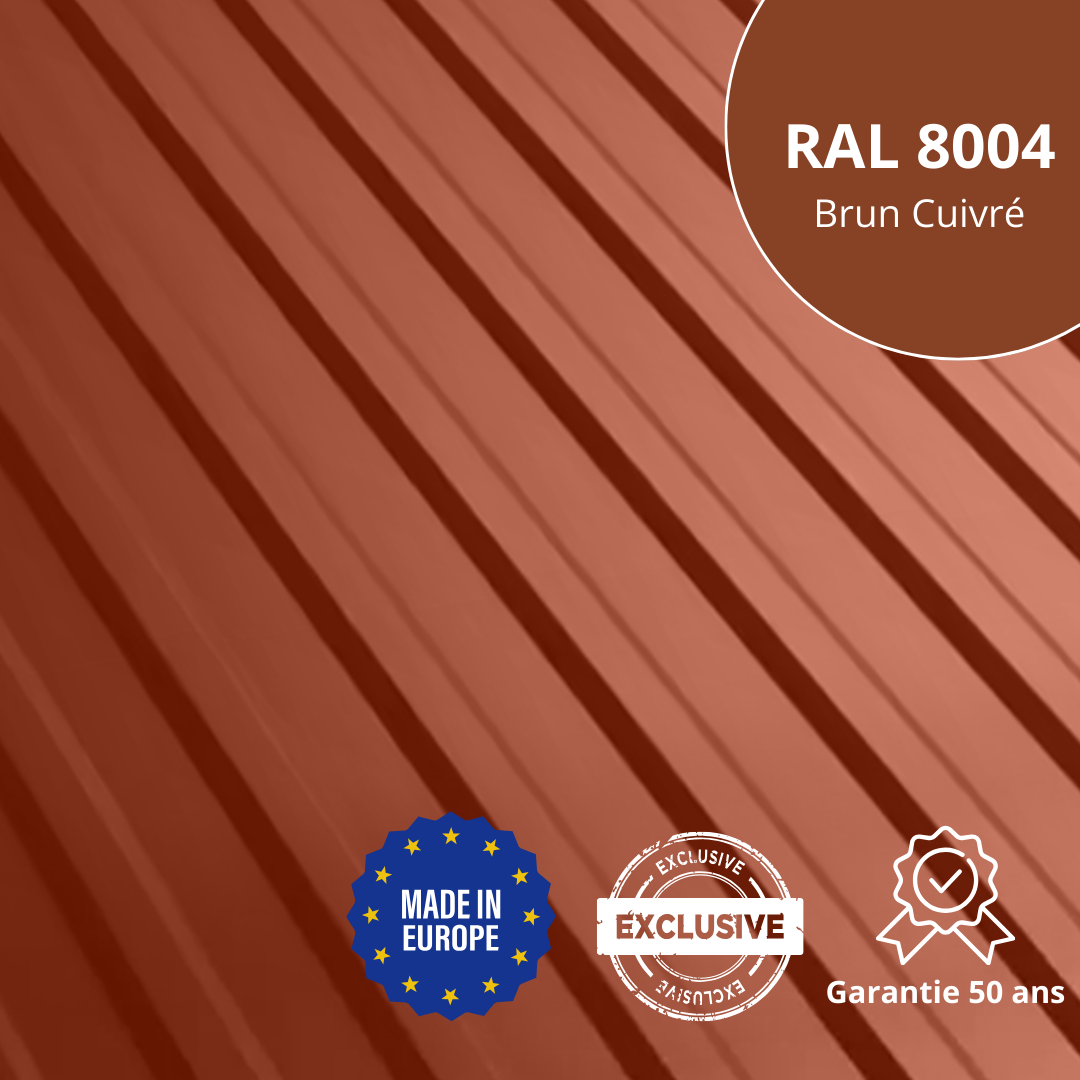 Tôle de toiture Bac Acier Medio Terre Cuite Mat | VPV Direc...