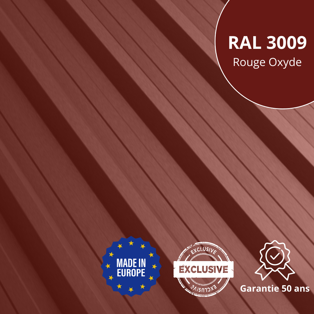 Tôle de toiture Bac Acier Alto Rouge Mat | VPV Direct