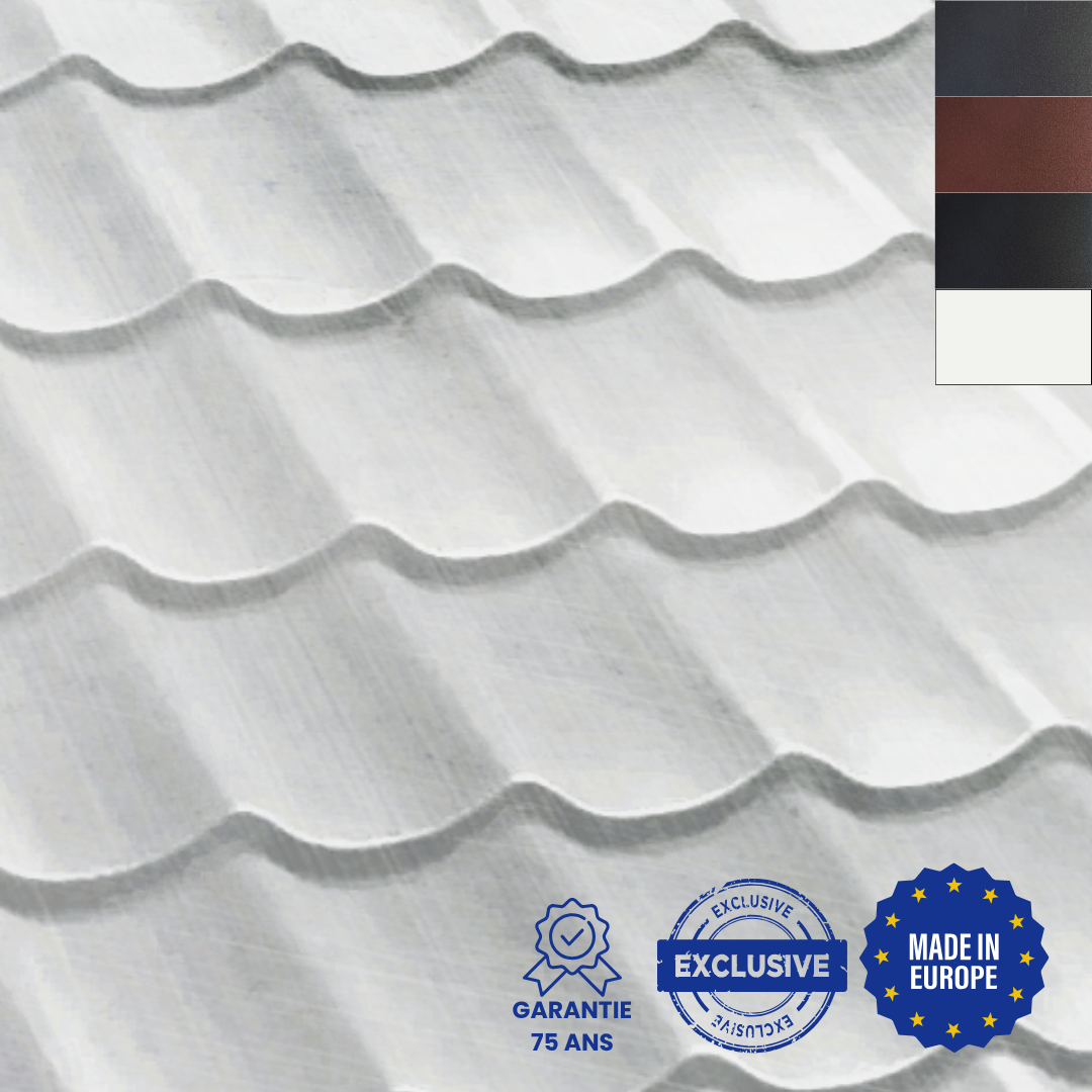 Tôle aluminium imitation tuile Platino Alu | VPV Direct